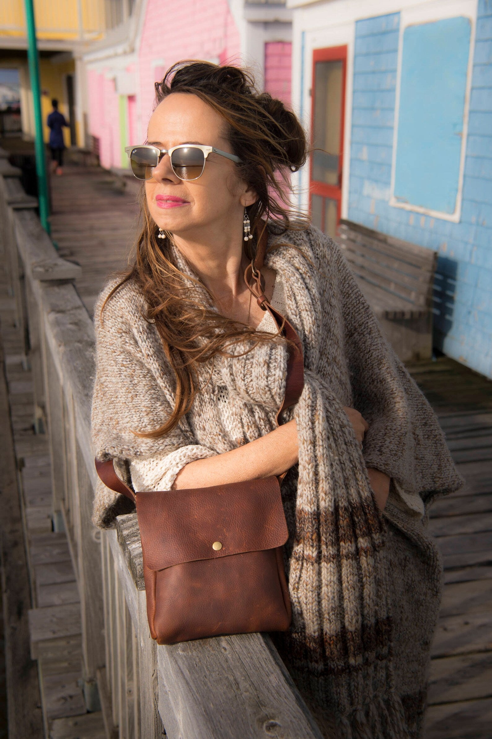 Small Brown Leather Purse | Brown Kodiak Leather | Janie-Nicole Leather